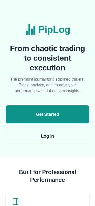 PipLog Trader Journal