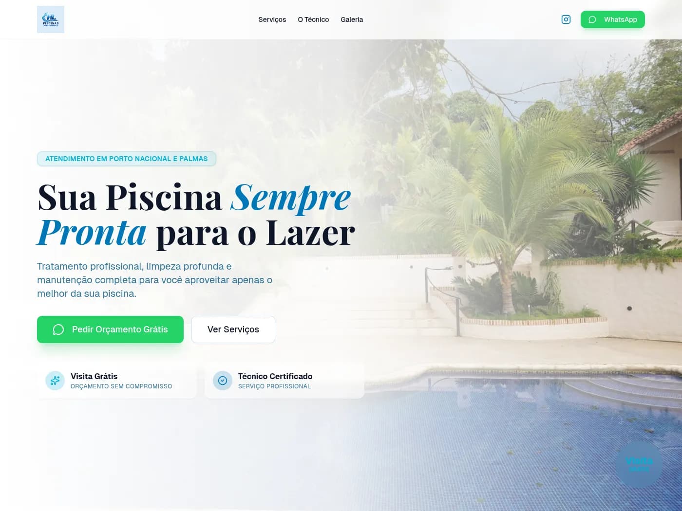 PiscinaClean Leads Site
