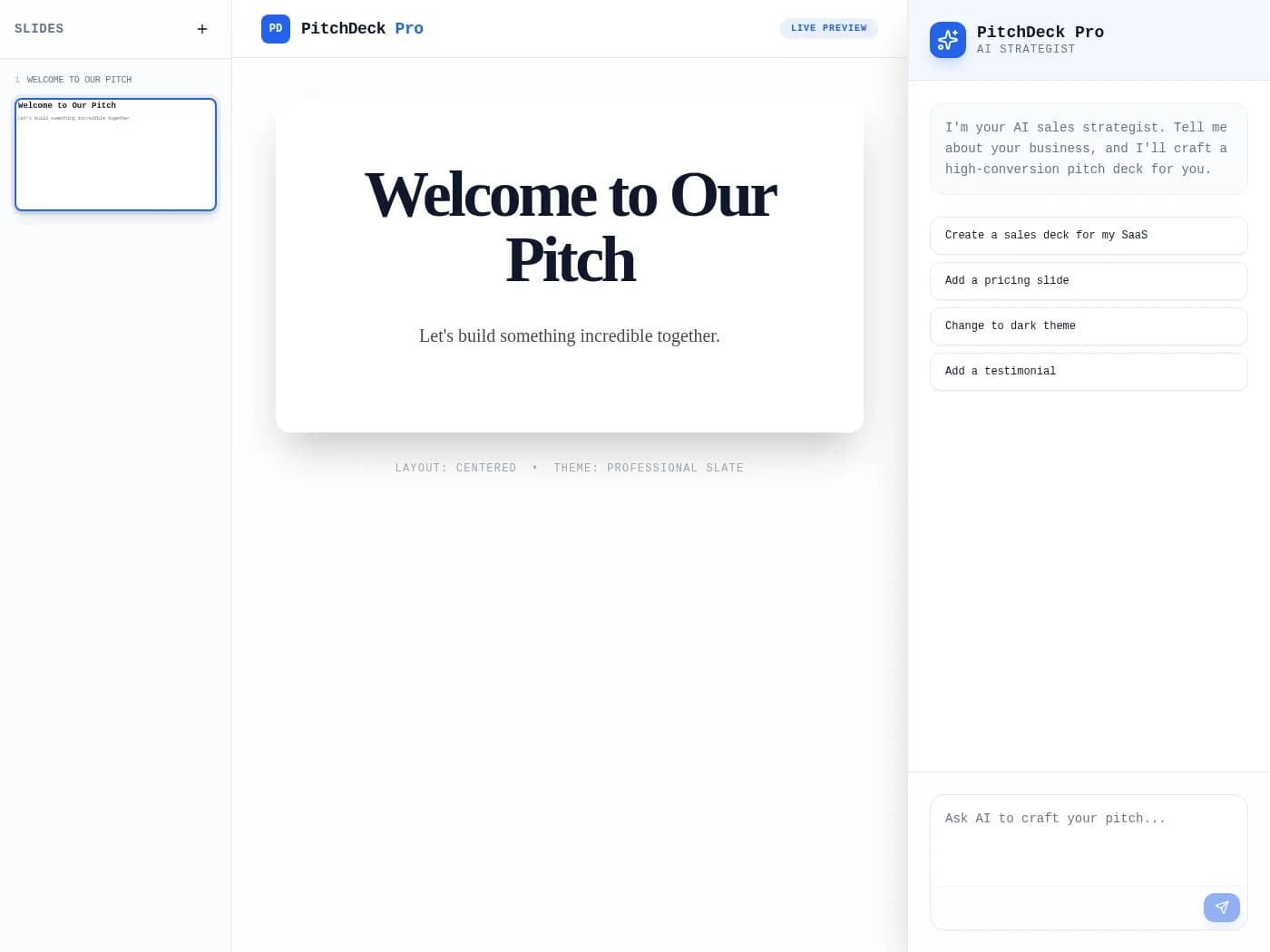 PitchDeck Pro