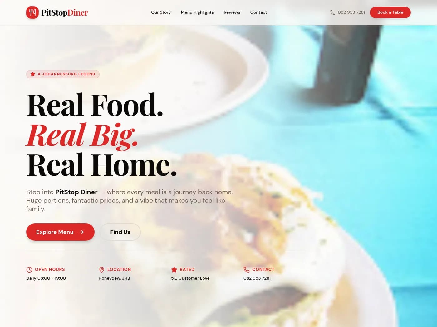 PitStop Diner Website