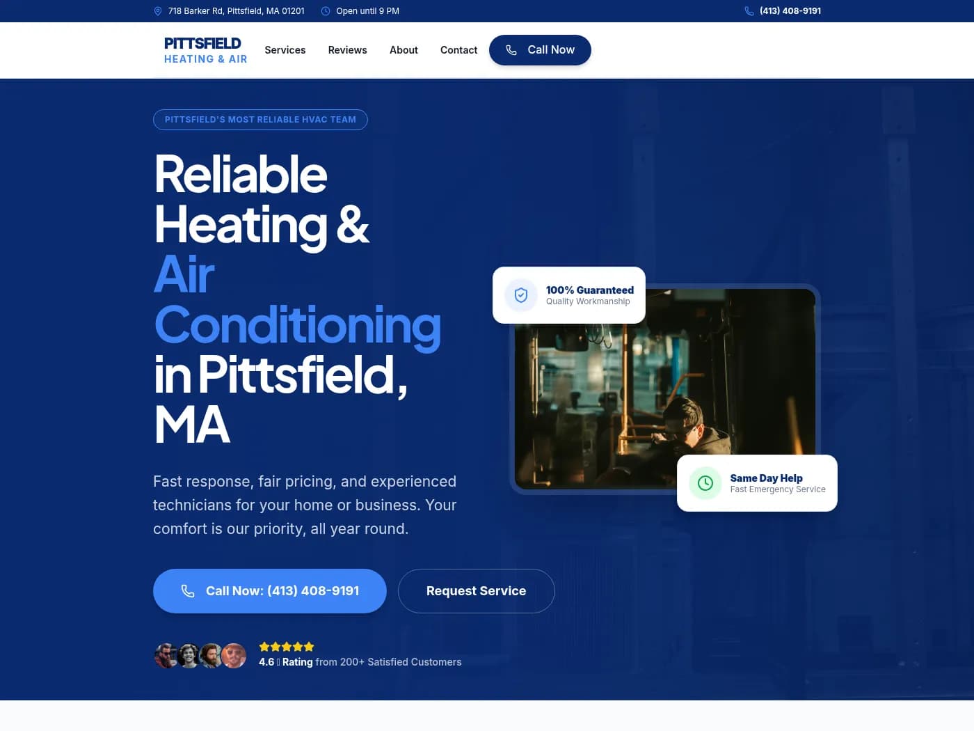 Pittsfield HVAC Web Presence