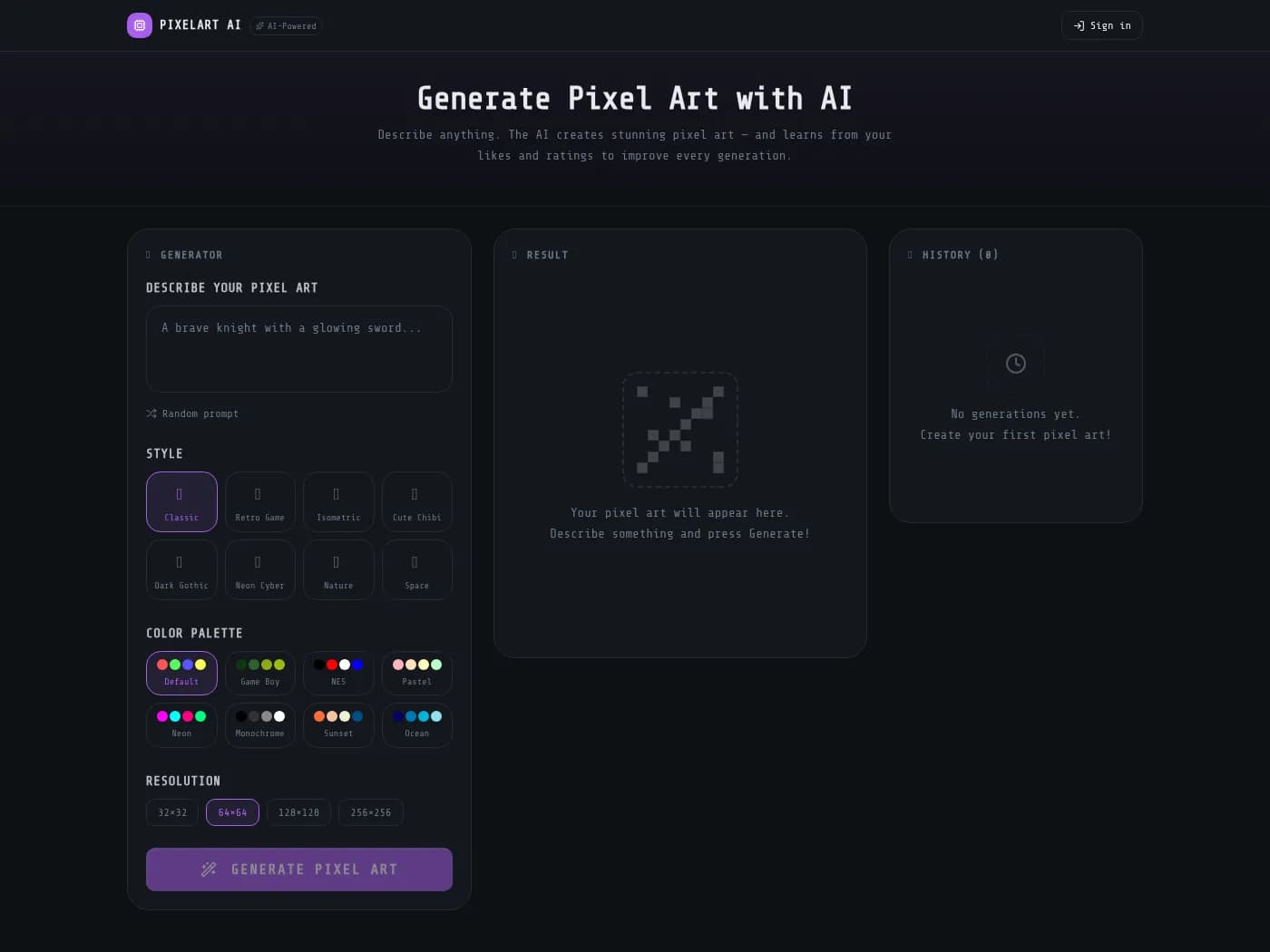 PixelArt AI Creator