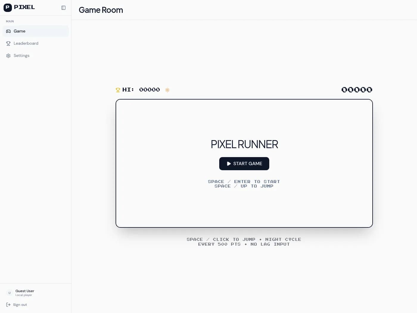 Pixel Runner Game