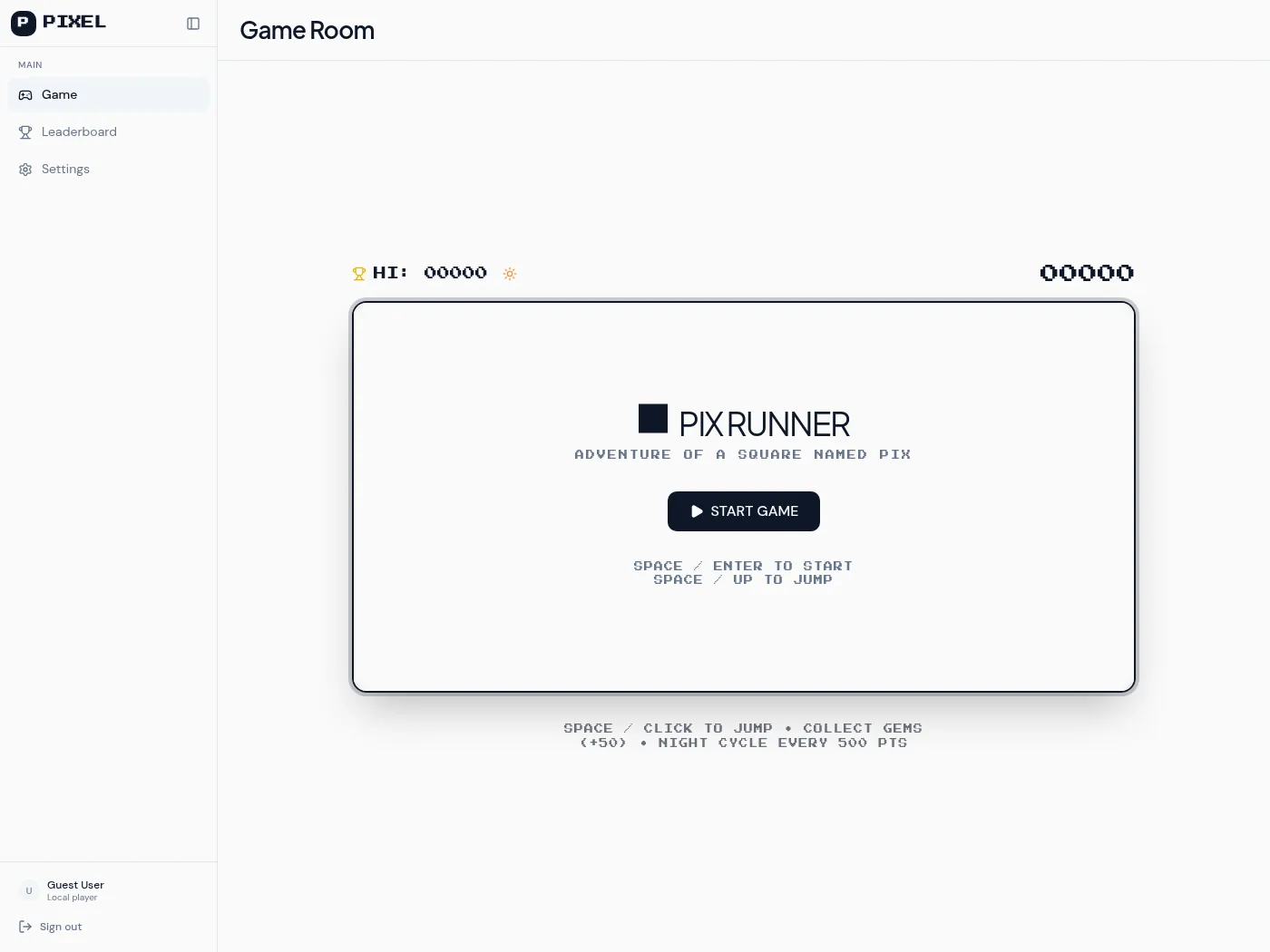 Pixel Runner Game