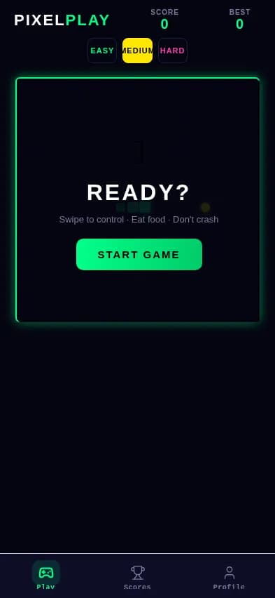 PixelPlay Game App