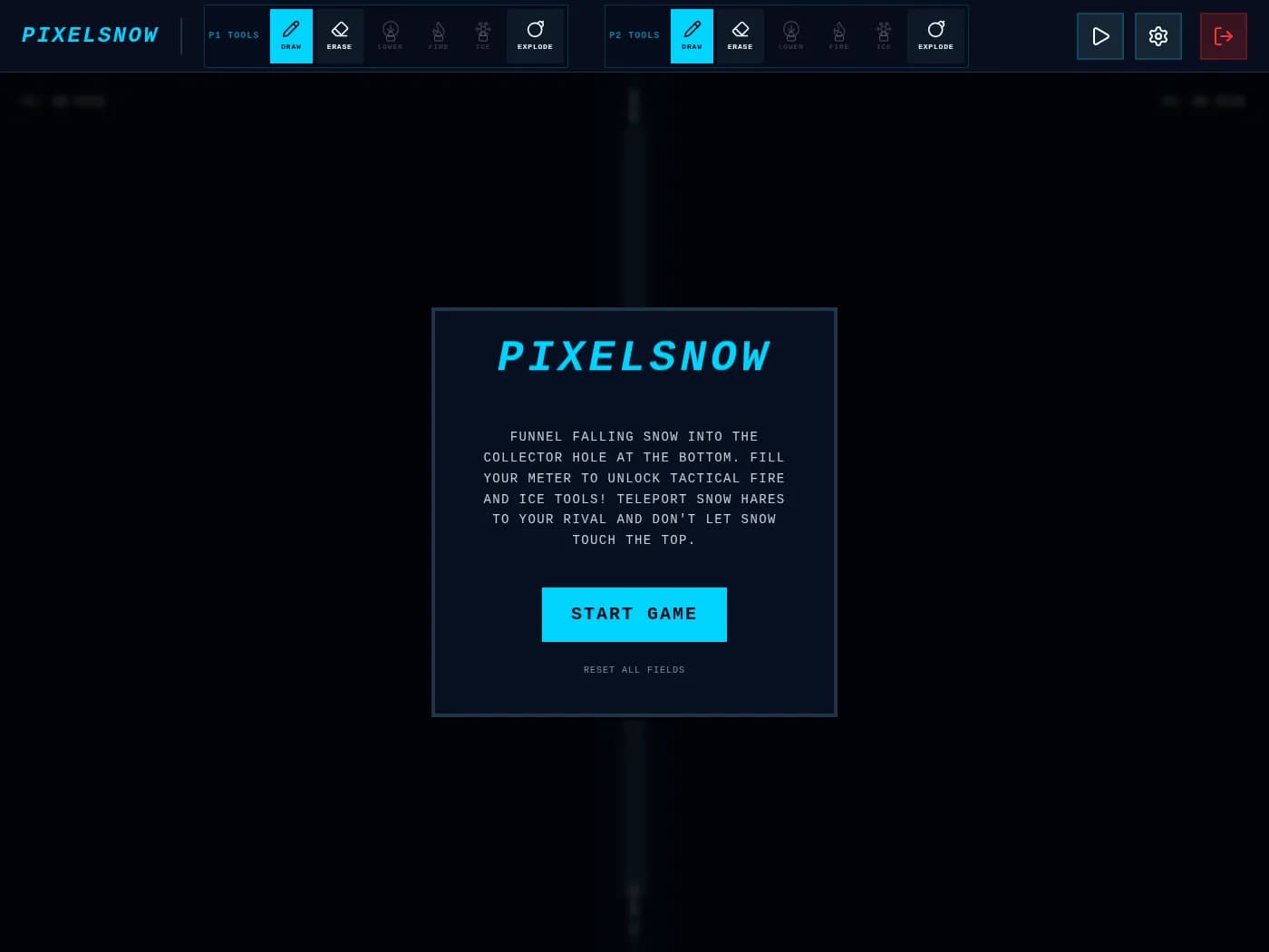 PixelSnow: 3D Snowfall Duel