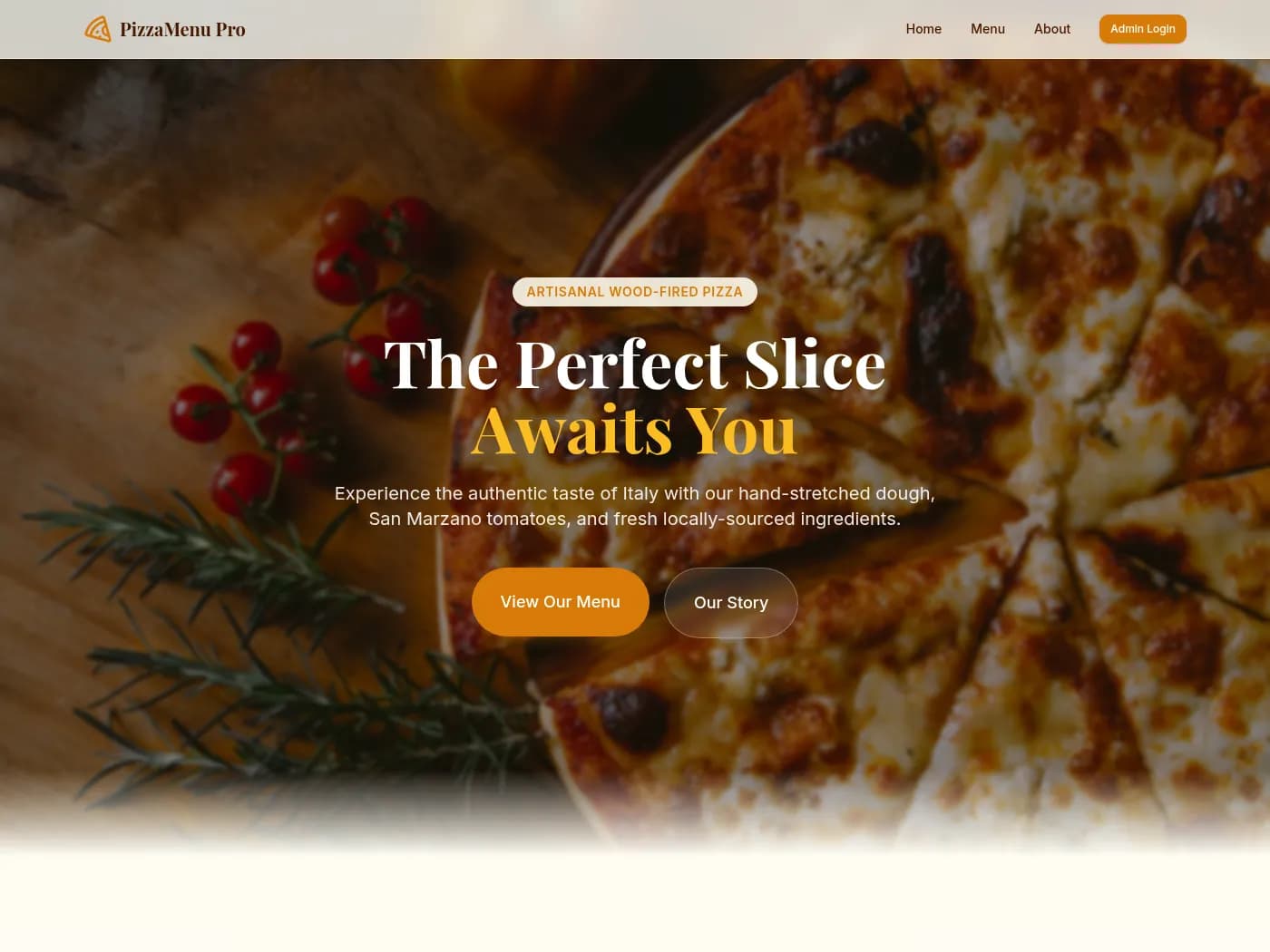 PizzaMenu Pro