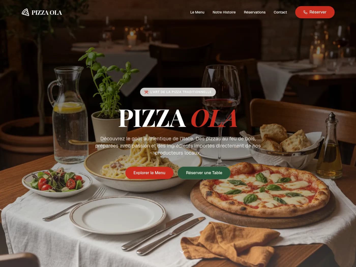 Pizza Ola Restaurant Site