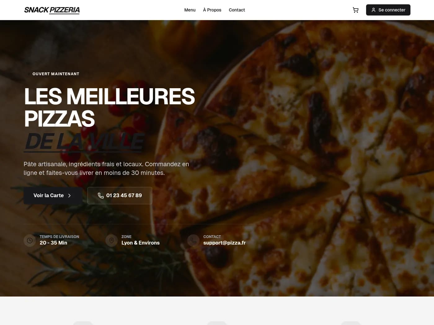 Snack Pizzeria Orders