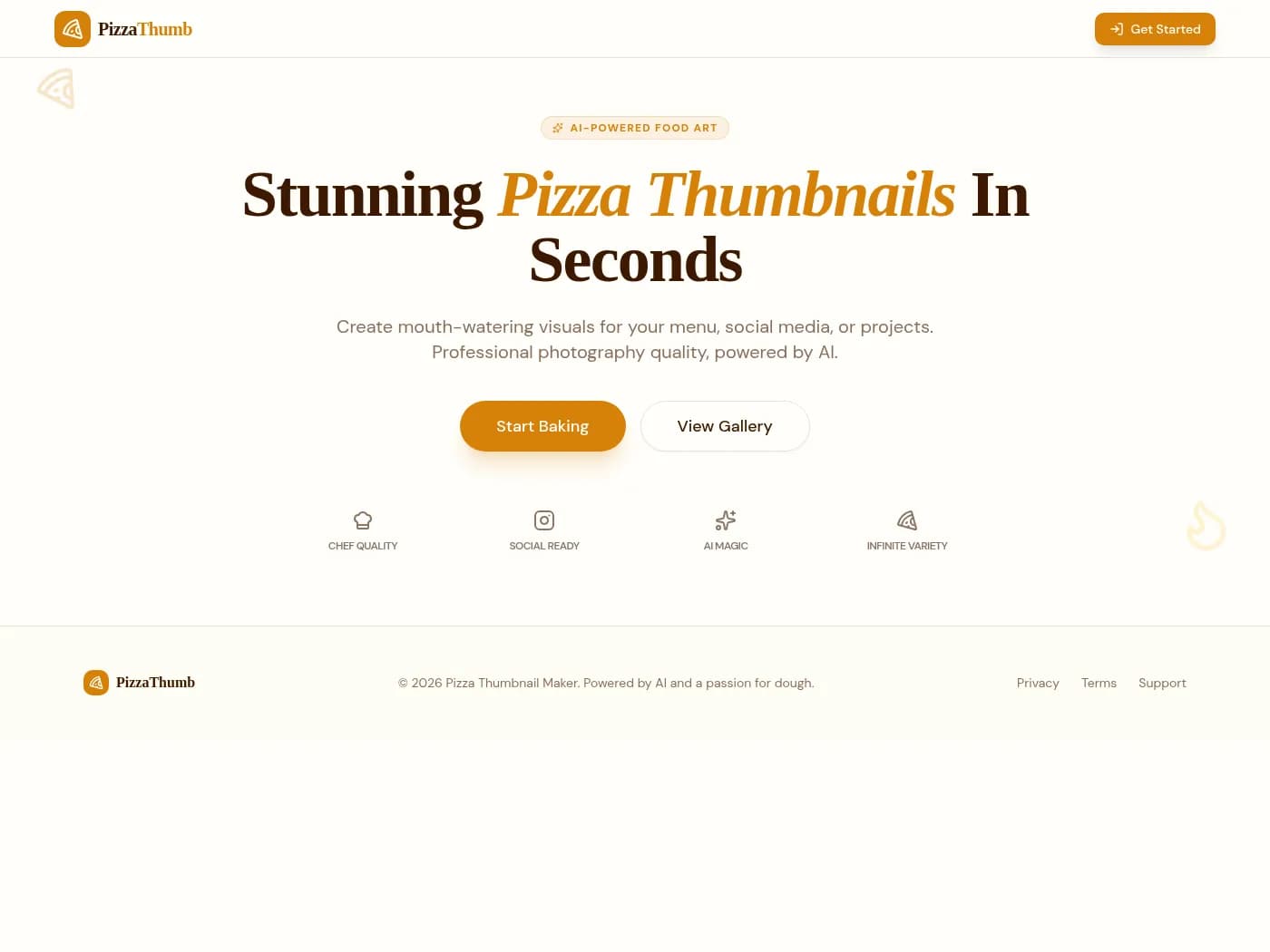 Pizza Thumbnail Maker