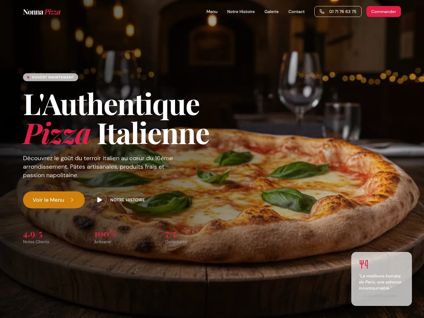 Bella Pizza Vitrine