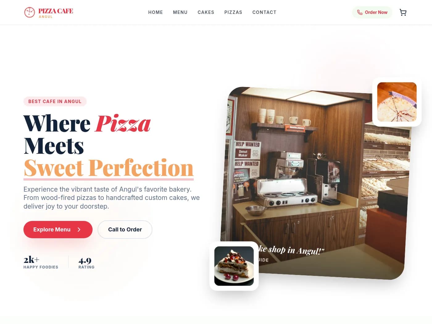Pizza Cafe Angul Website