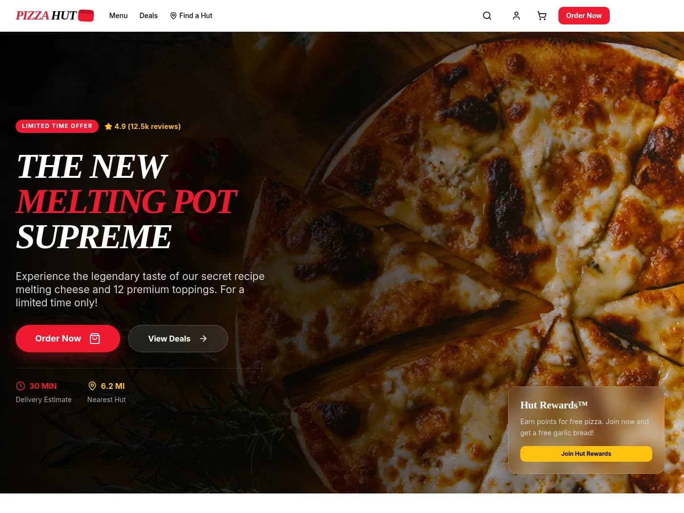 PizzaHut Pro Website