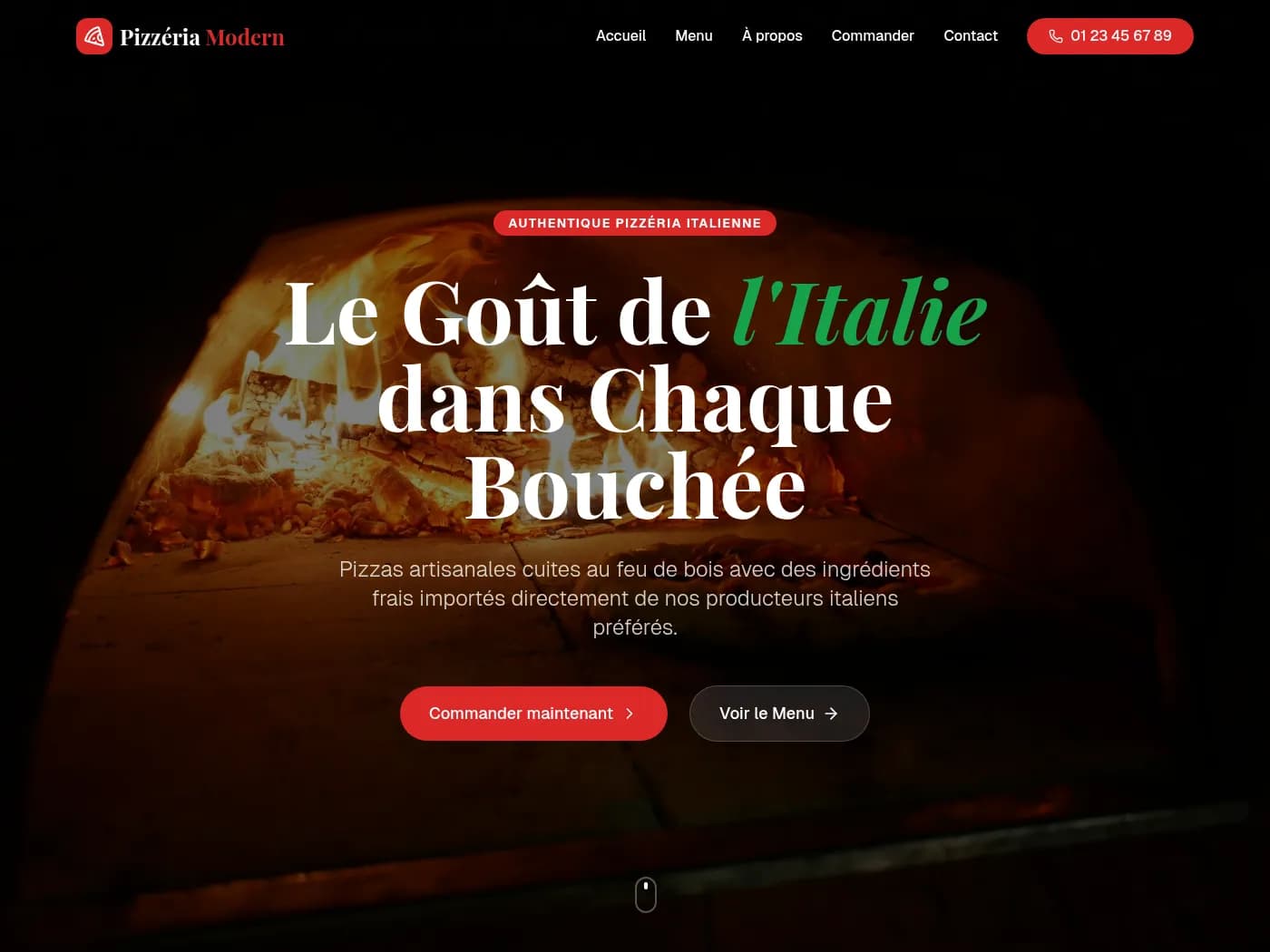 Pizzéria Modern Web