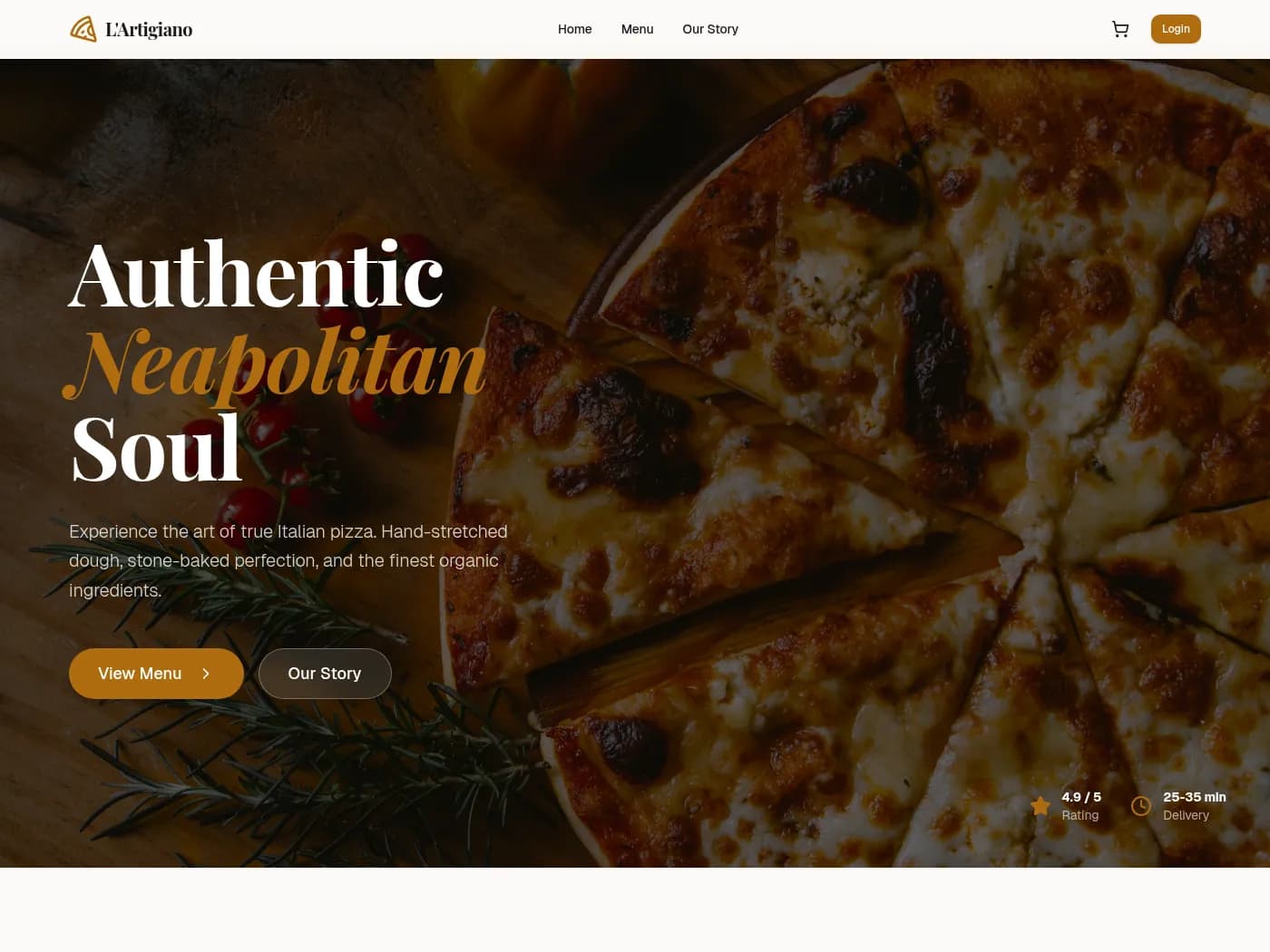 Pizzeria Web Showcase