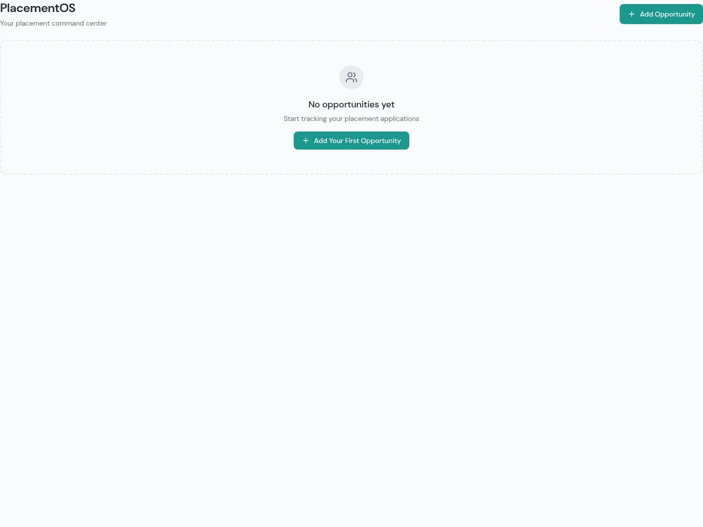 PlacementOS Dashboard
