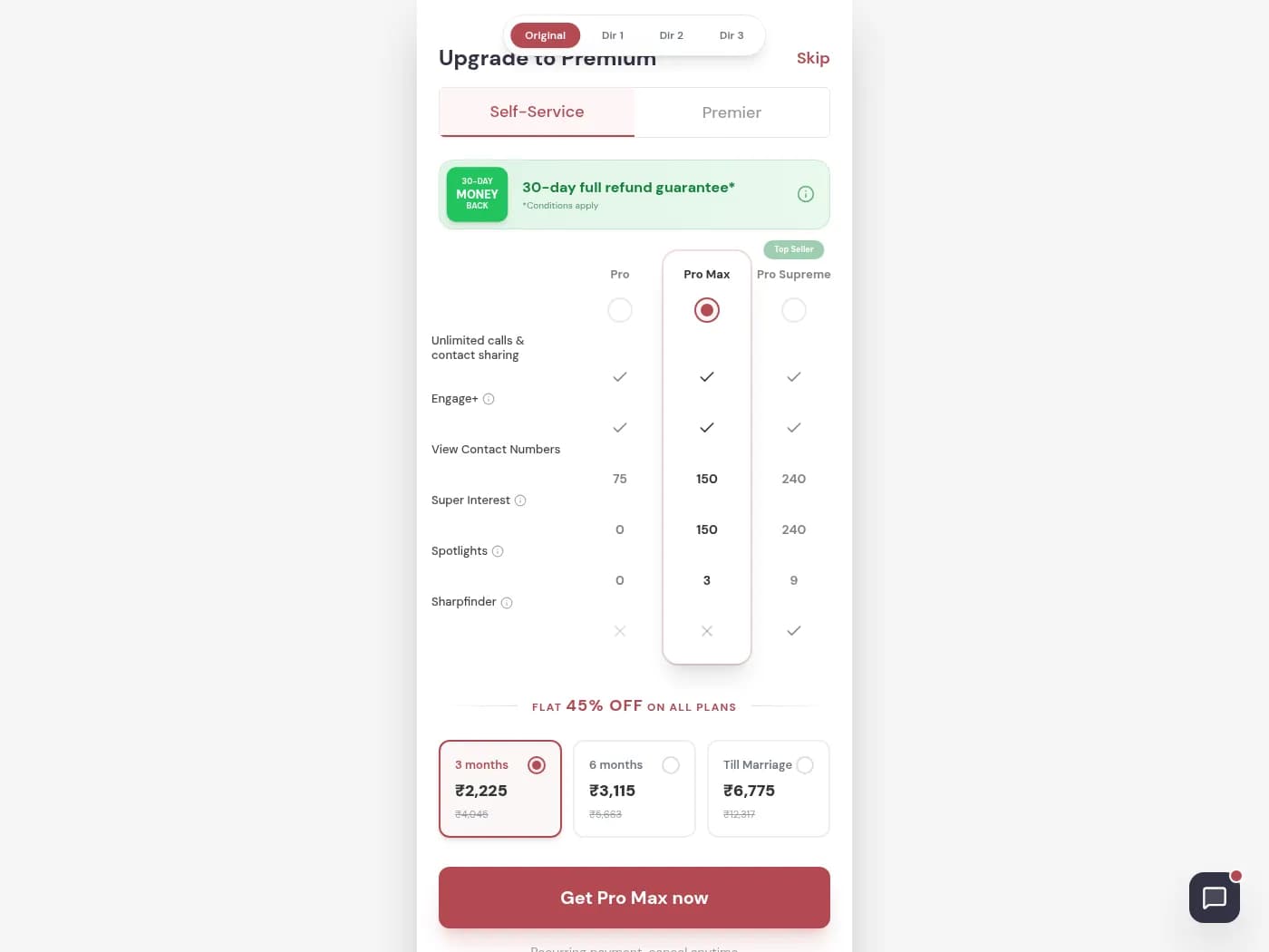 Plan Selector UX Upgrade