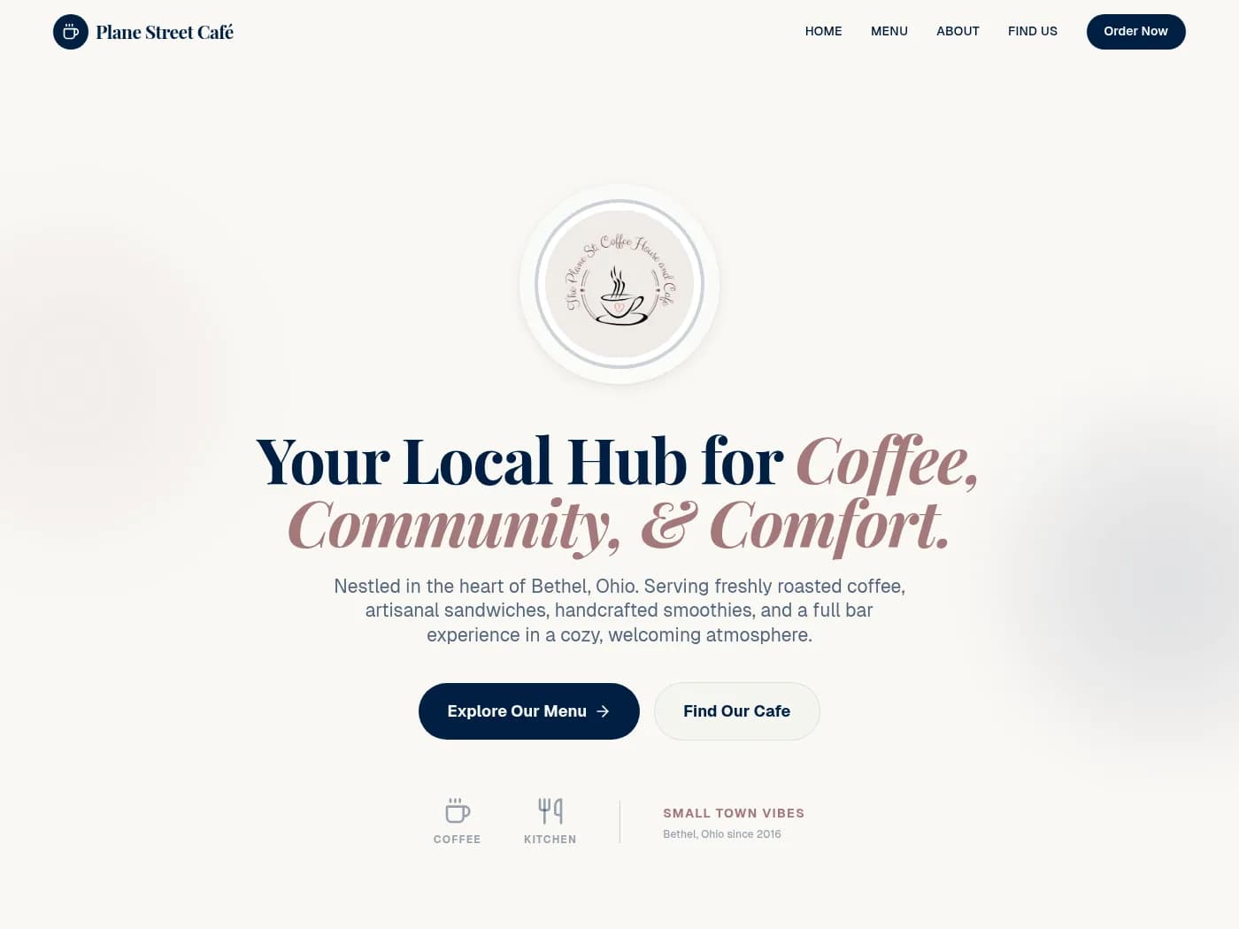 Plane Street Café Site