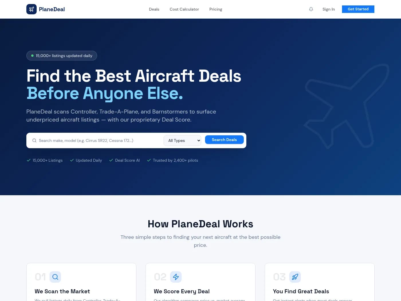 PlaneDeal Aircraft Finder