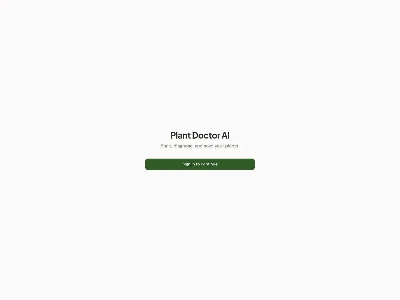 Plant Doctor AI