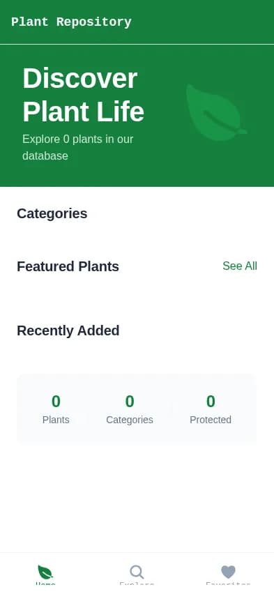 Plant Repository App