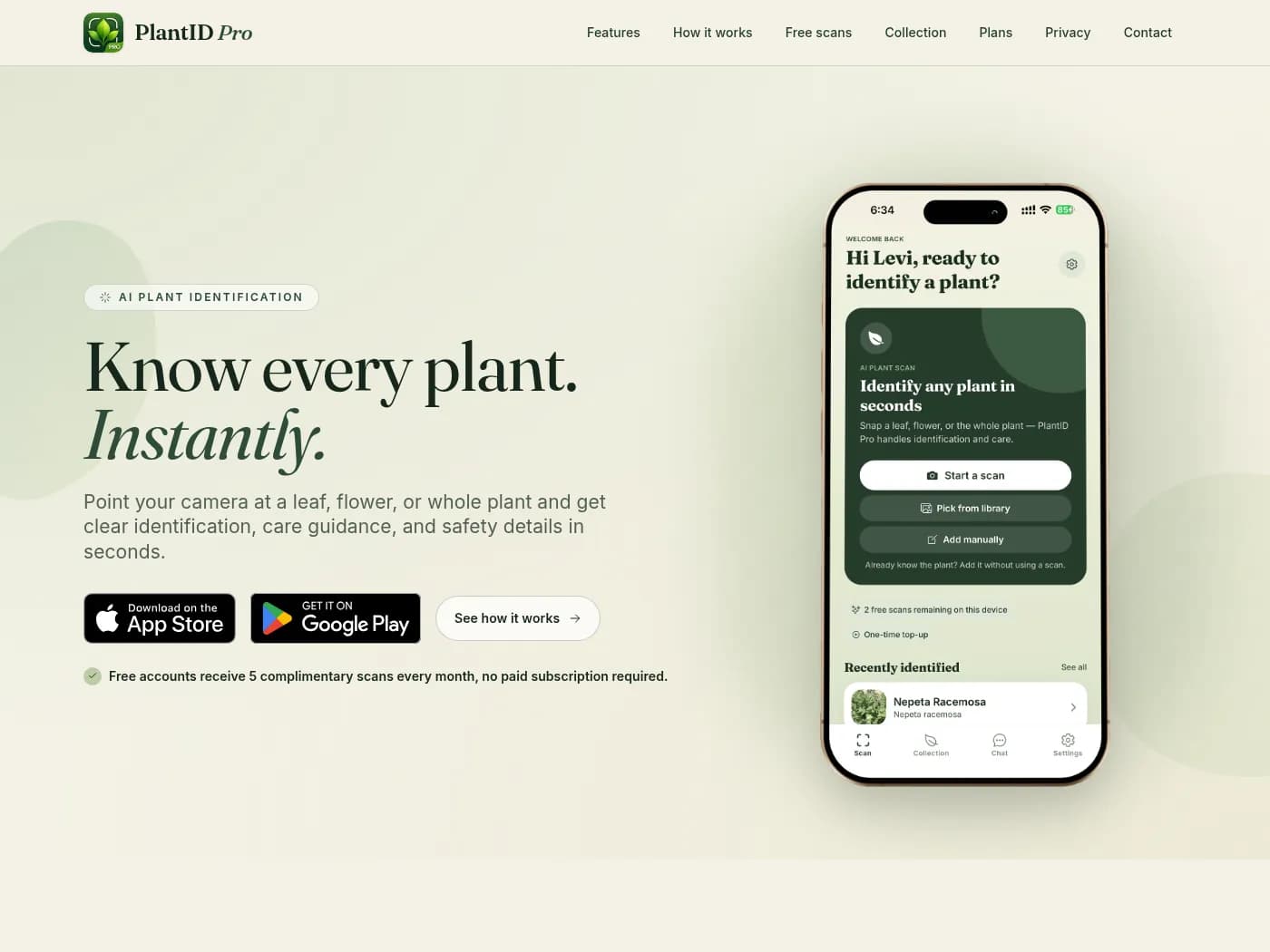 PlantID Pro Landing Page