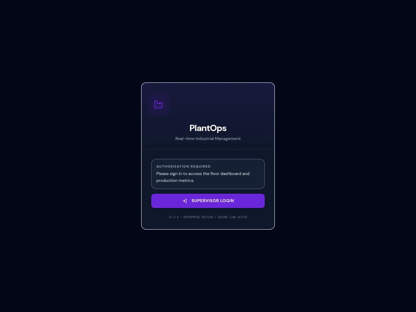PlantOps Dashboard