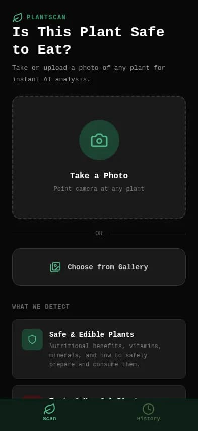 PlantScan Safety App