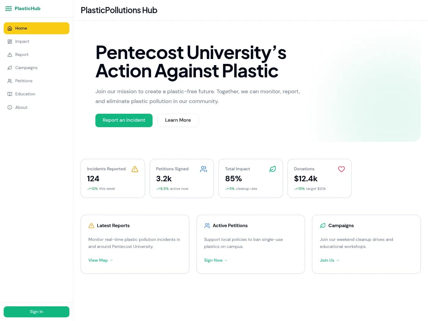PlasticPollutions Hub