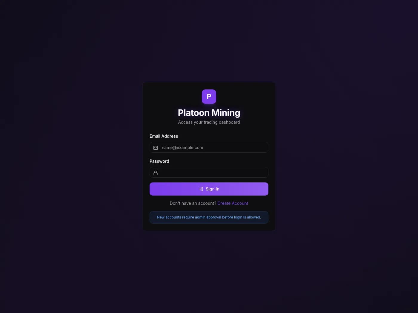 Platoon Mining Trading