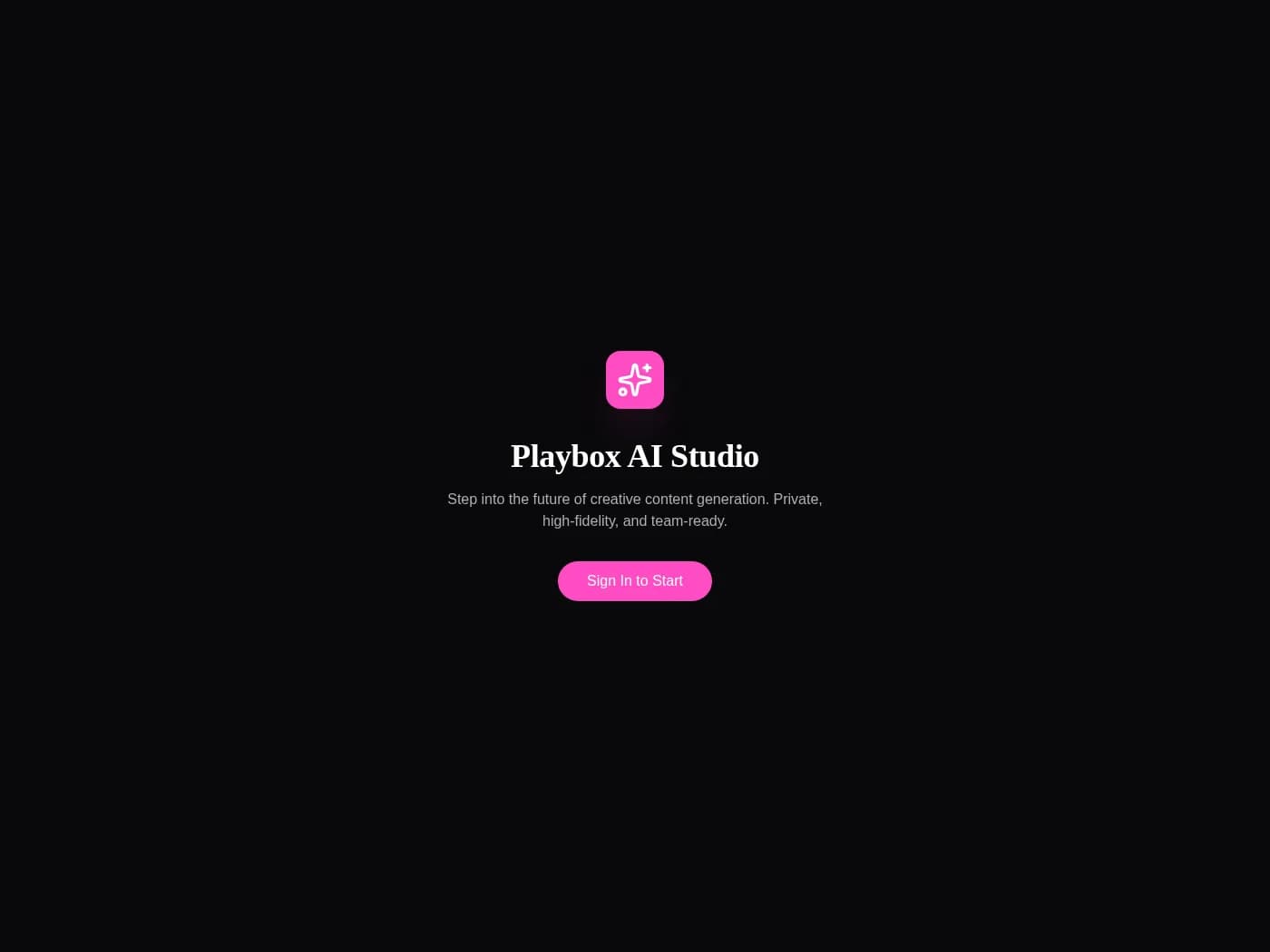 Playbox AI Studio