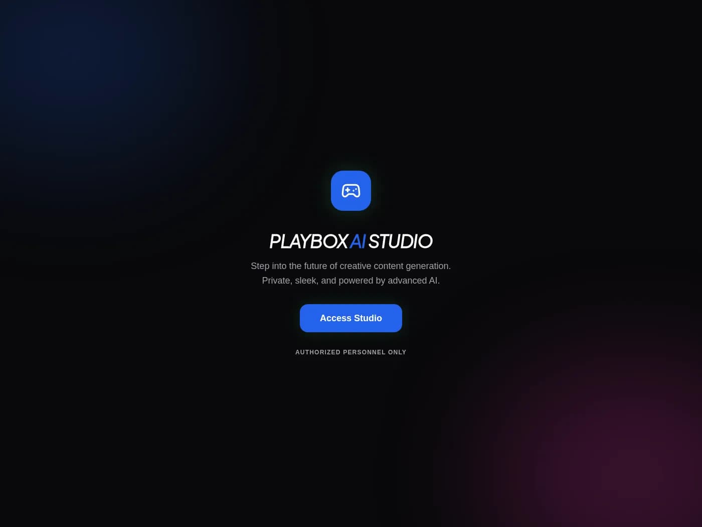Playbox AI Studio