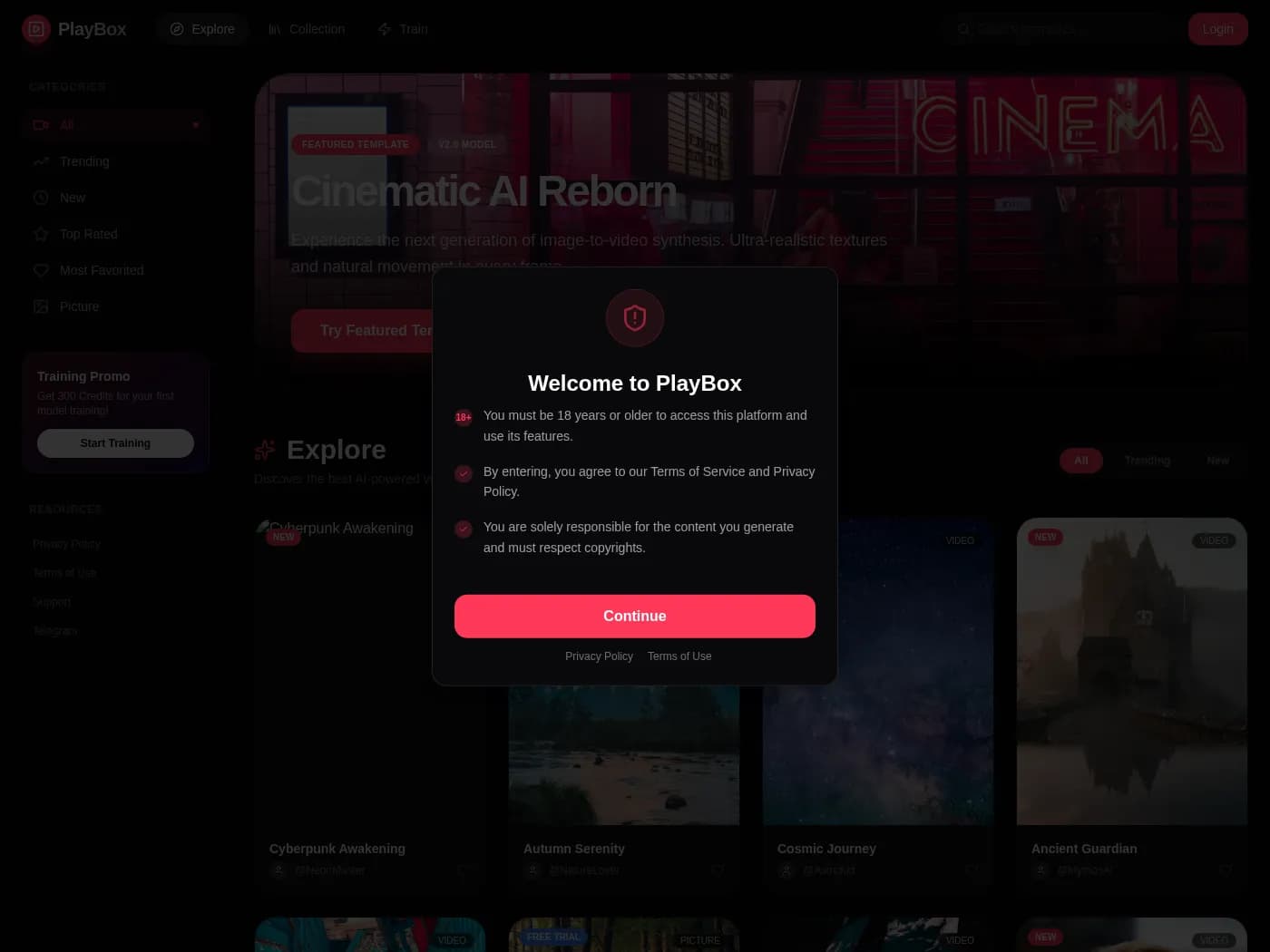 PlayBox Web Platform
