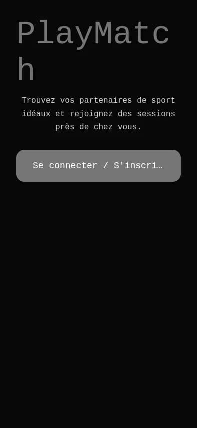 PlayMatch Sports Finder