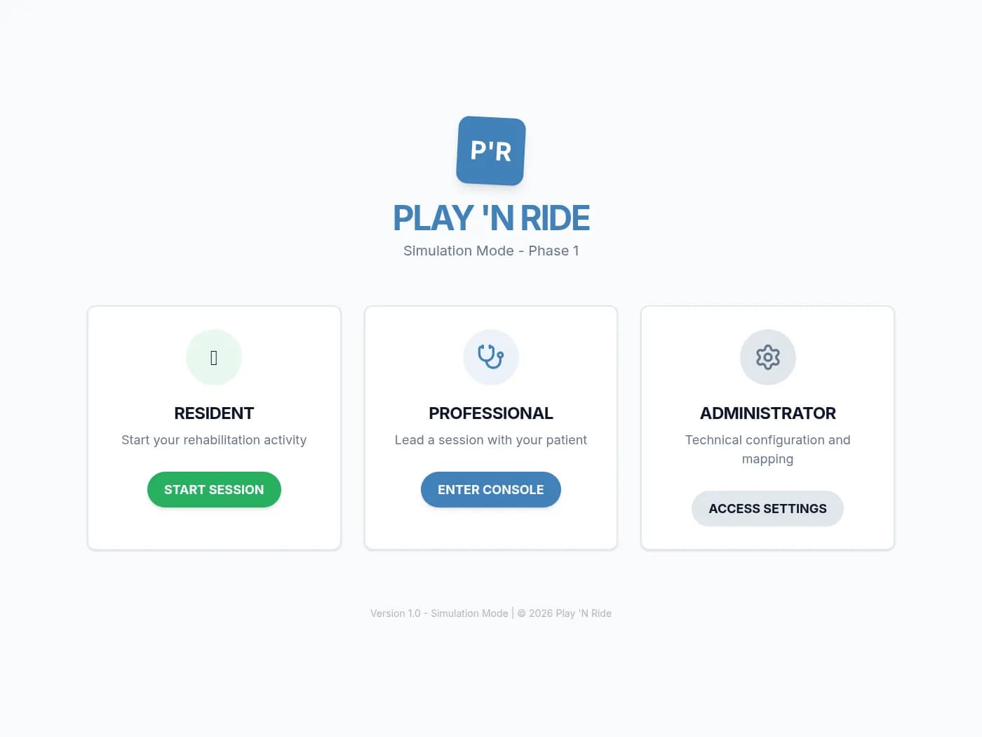 Play 'N Ride Rehab App