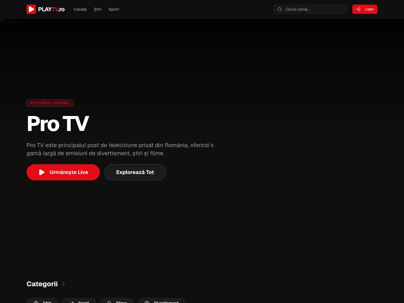 PlayTV.ro Streaming Platform
