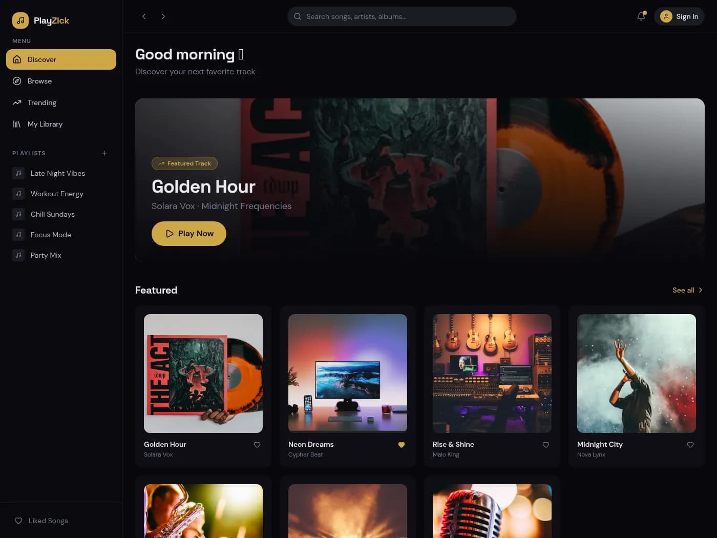 PlayZick Music Platform