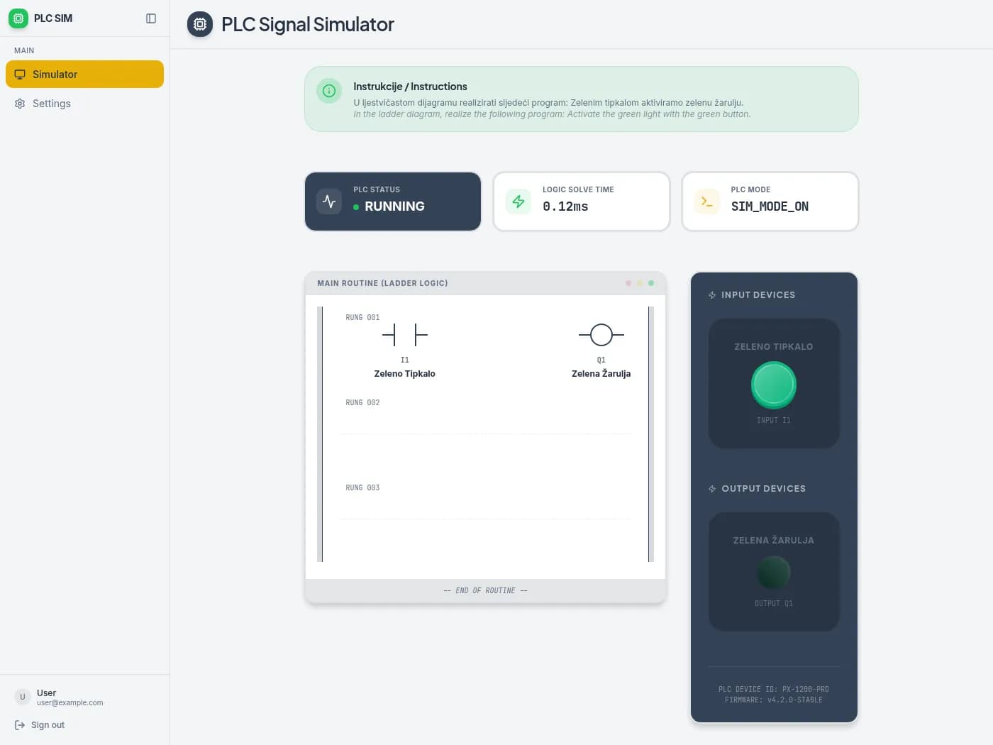 PLC Signal Simulator