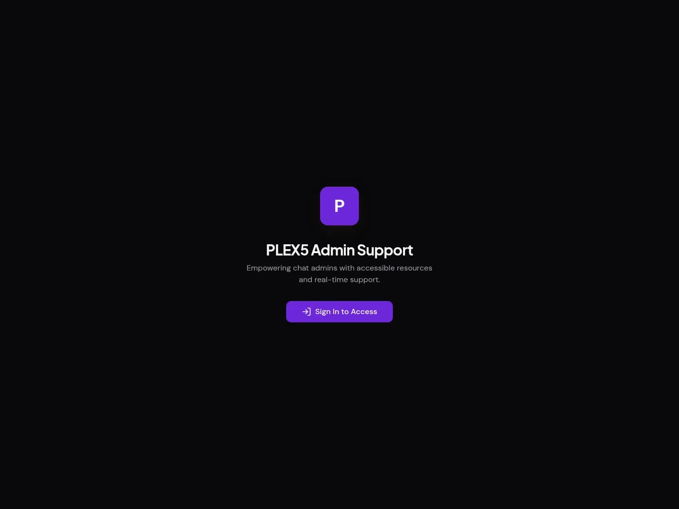 PLEX5 Admin Support