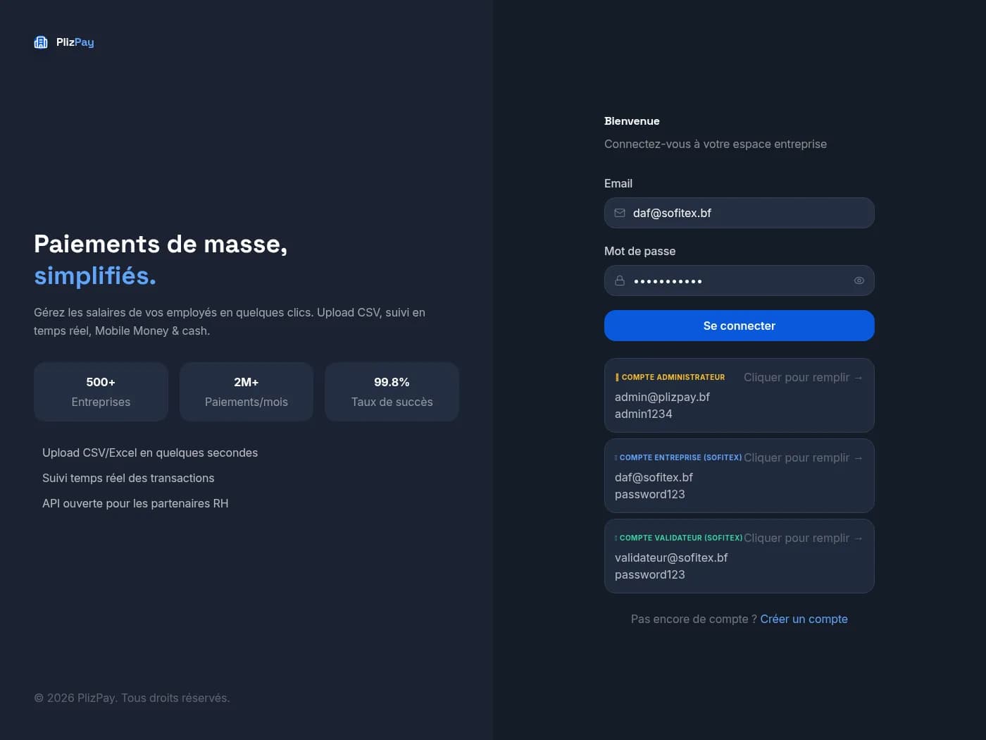 PlizPay Mass Payment