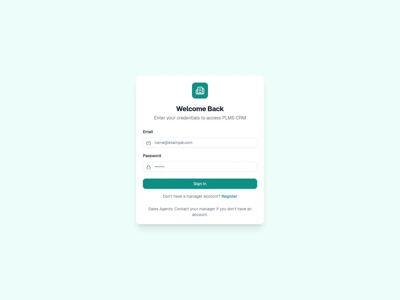 PLMS CRM Dashboard