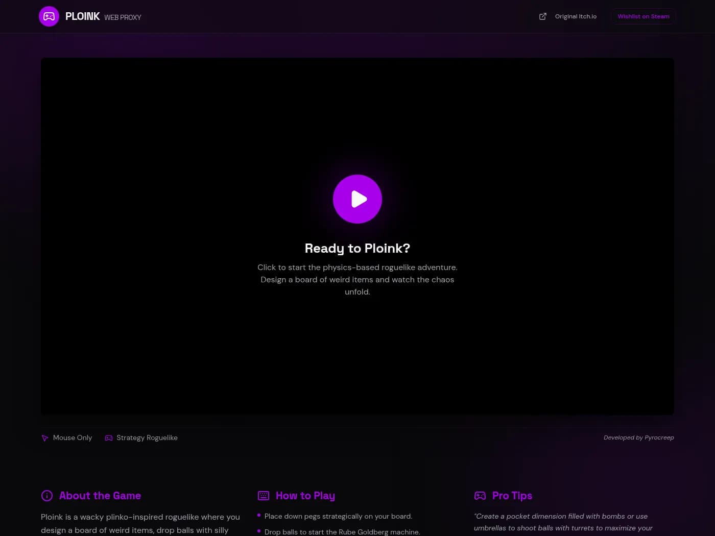 Ploink Web Proxy