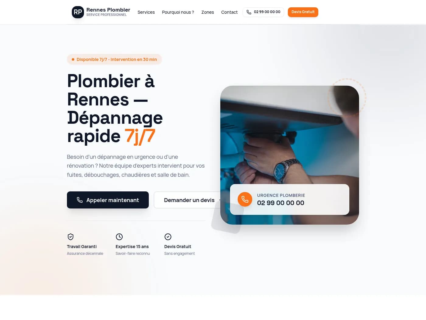 Rennes Plombier Pro Site
