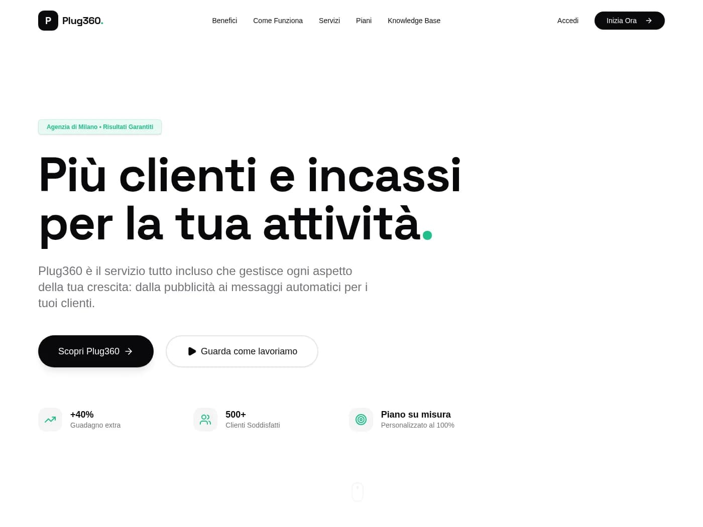 Plug360 Growth Homepage
