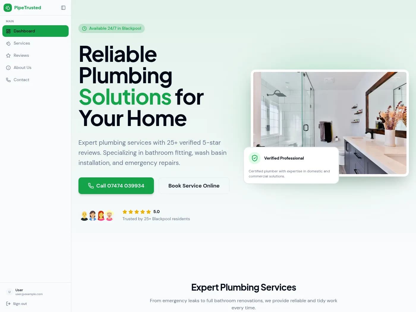Plumber Review Portal