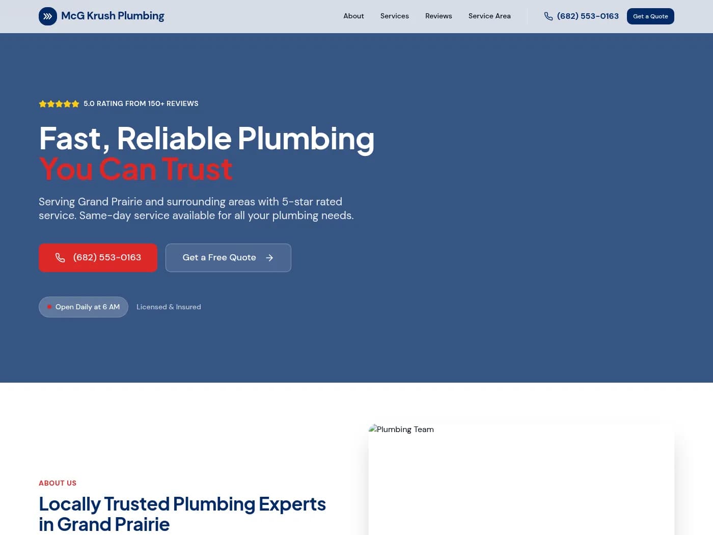 McG Krush Plumbing Site