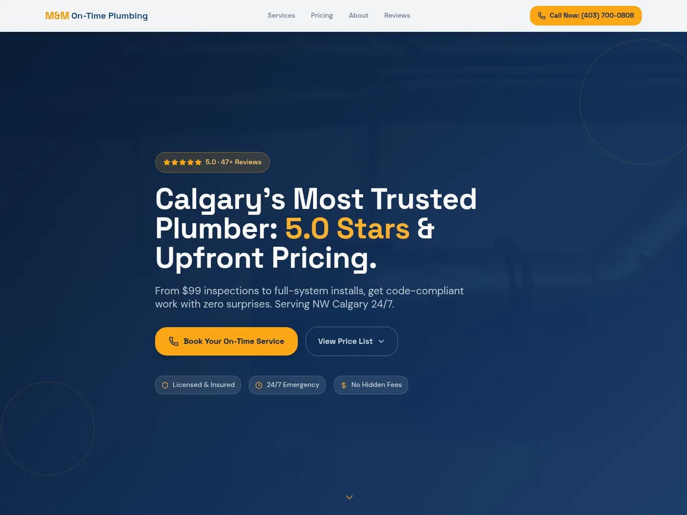 M&M Plumbing 5-Star Site