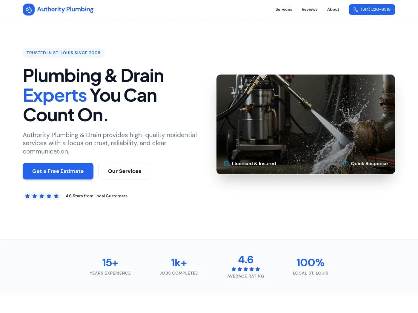 Authority Plumbing Webflow