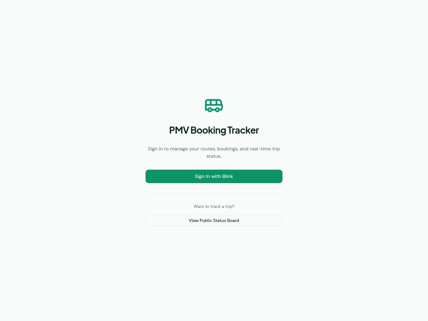 PMV Booking Tracker