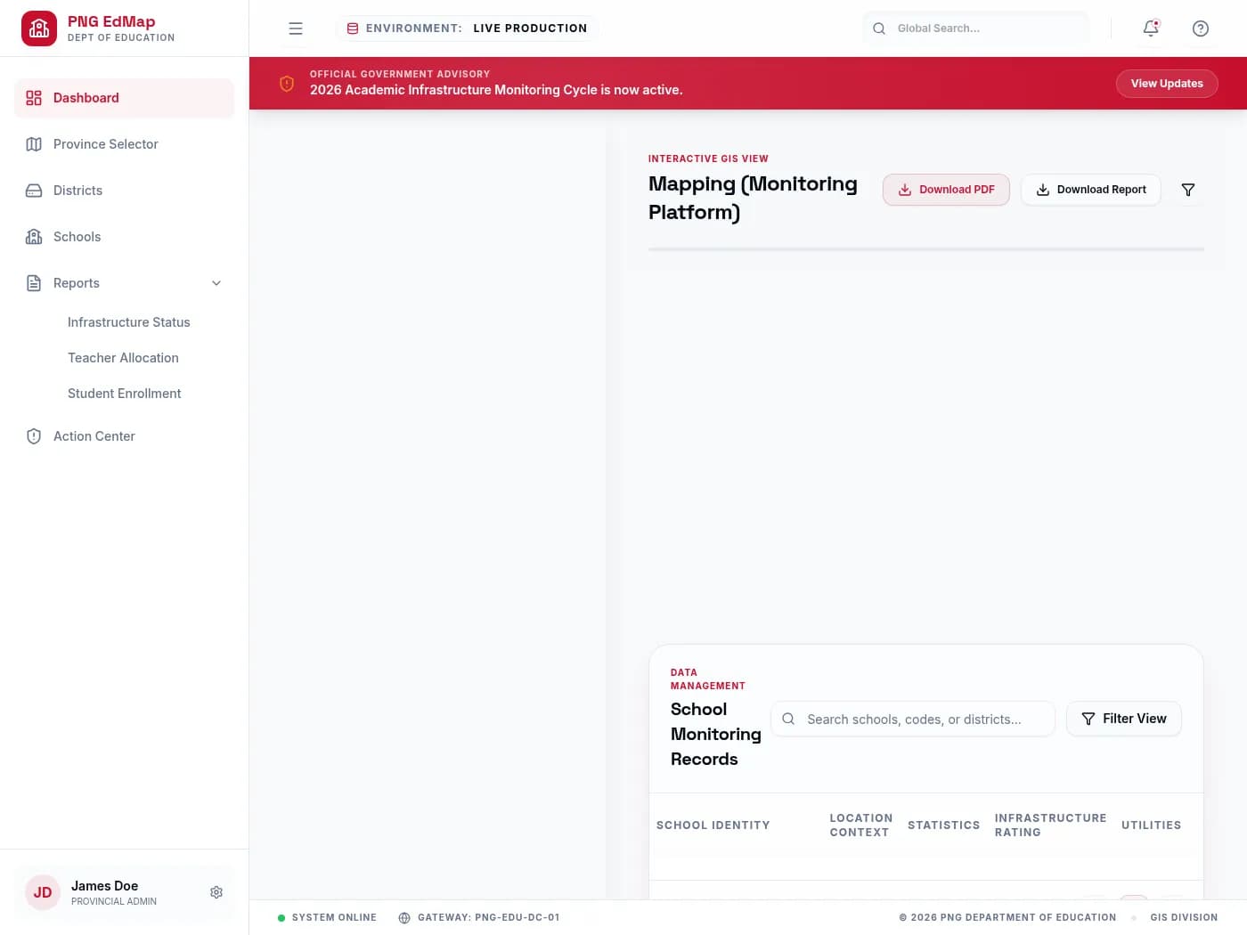 PNG EdMap Dashboard